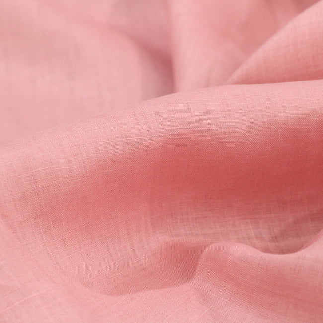 Tecido Cambraia de Linho Puro Rosa Retrô