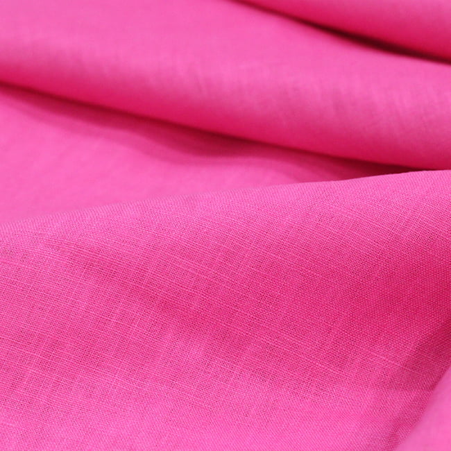 Tecido Linho Puro Rosa Magenta | Milfios Tecidos